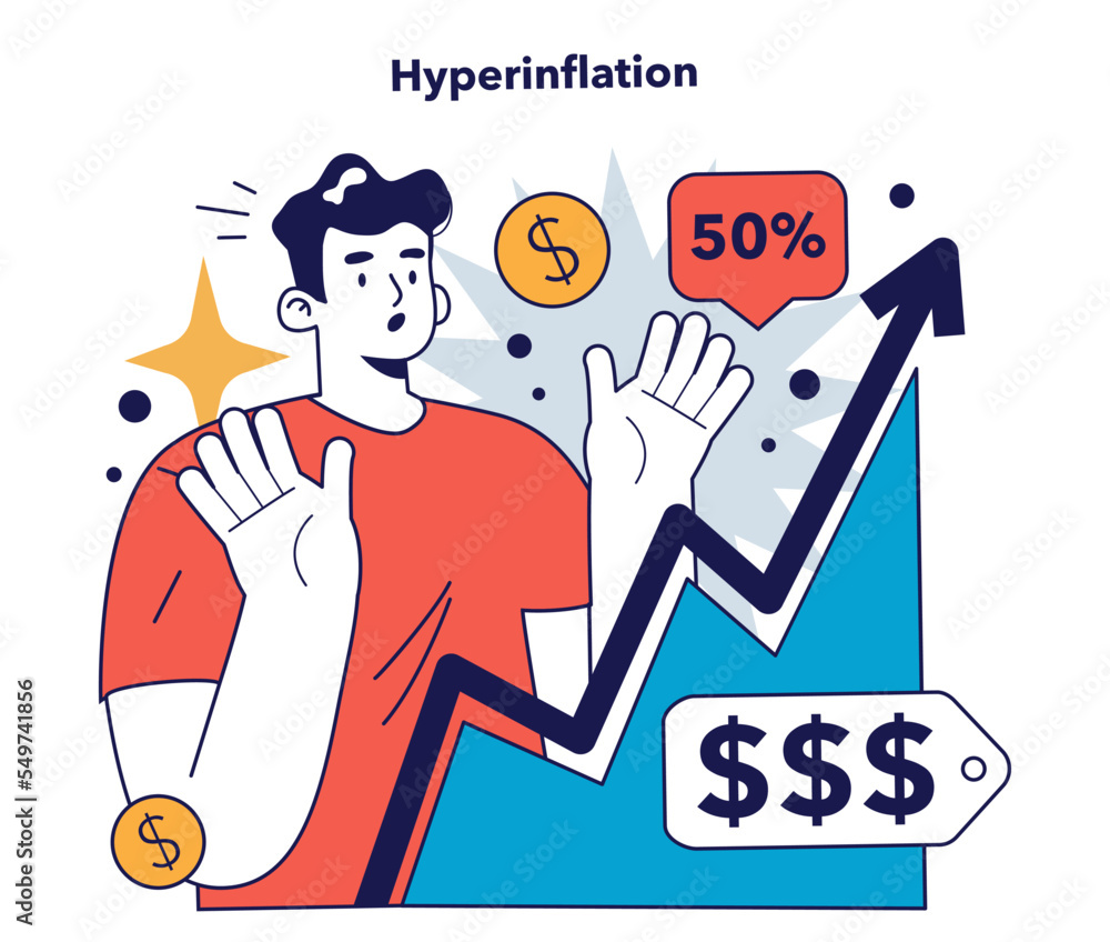 Hyperinflation inflation. Price increases and the value of money Stock ...