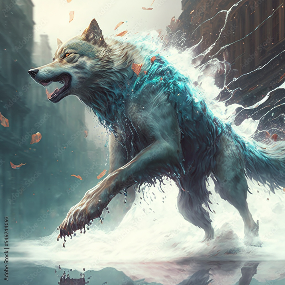 Water Elemental Wolf