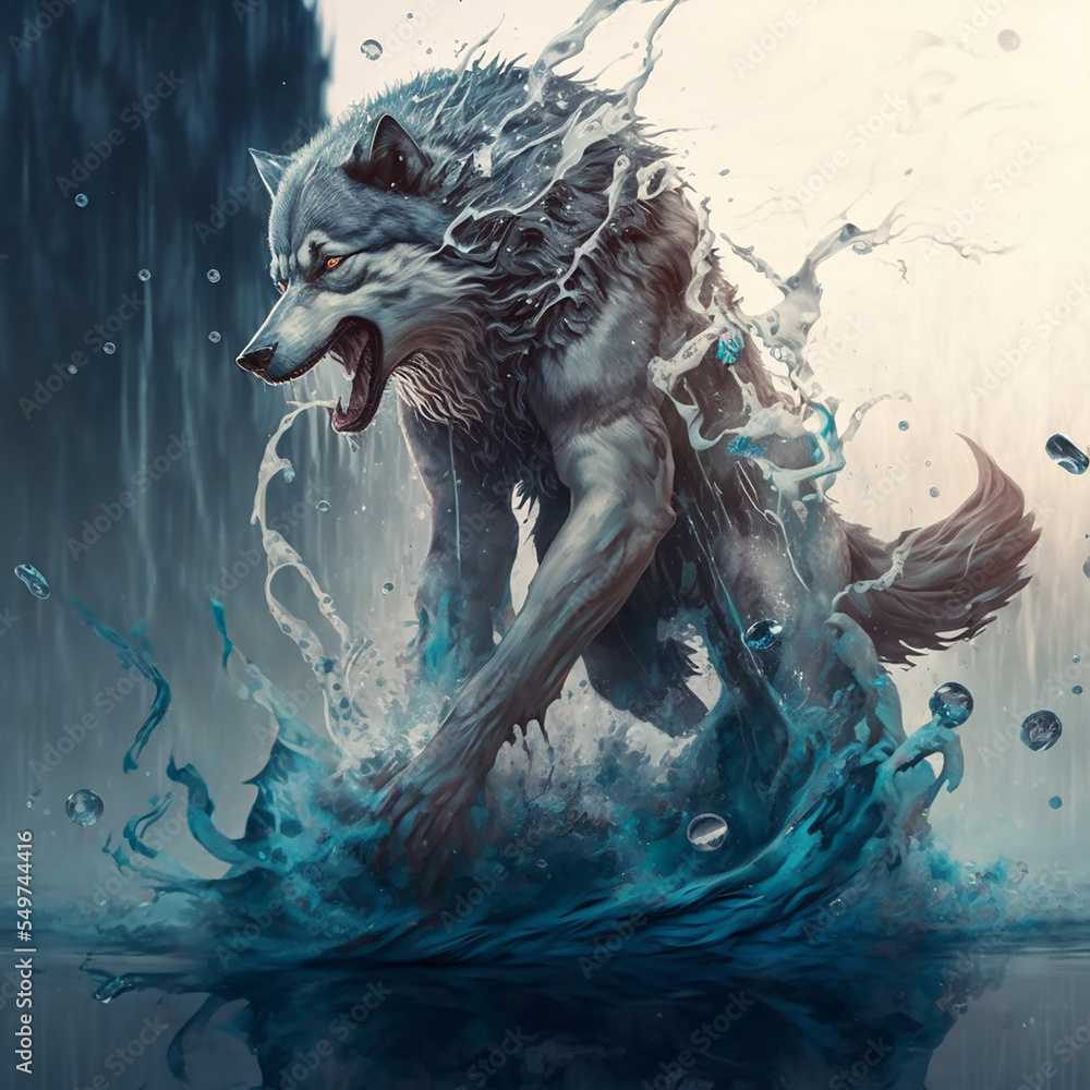 Water Elemental Wolf