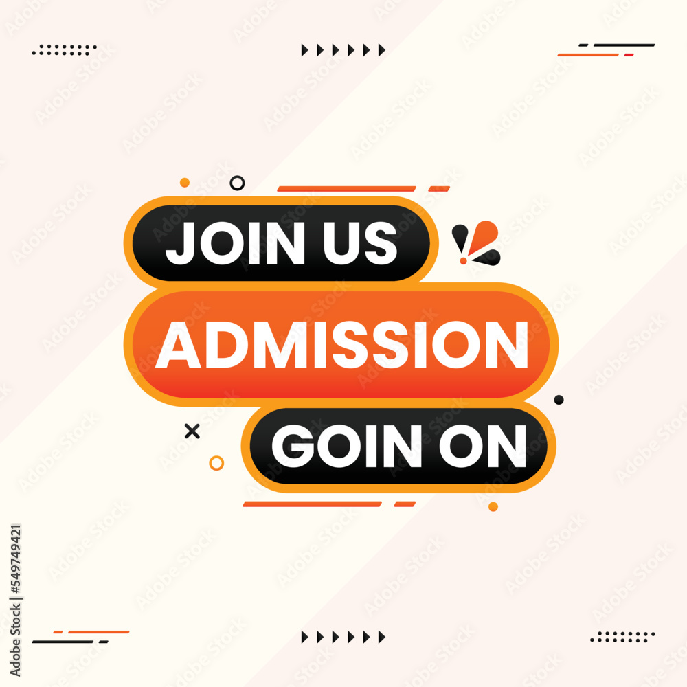 join us admission going on banner label clipart for social media post ...