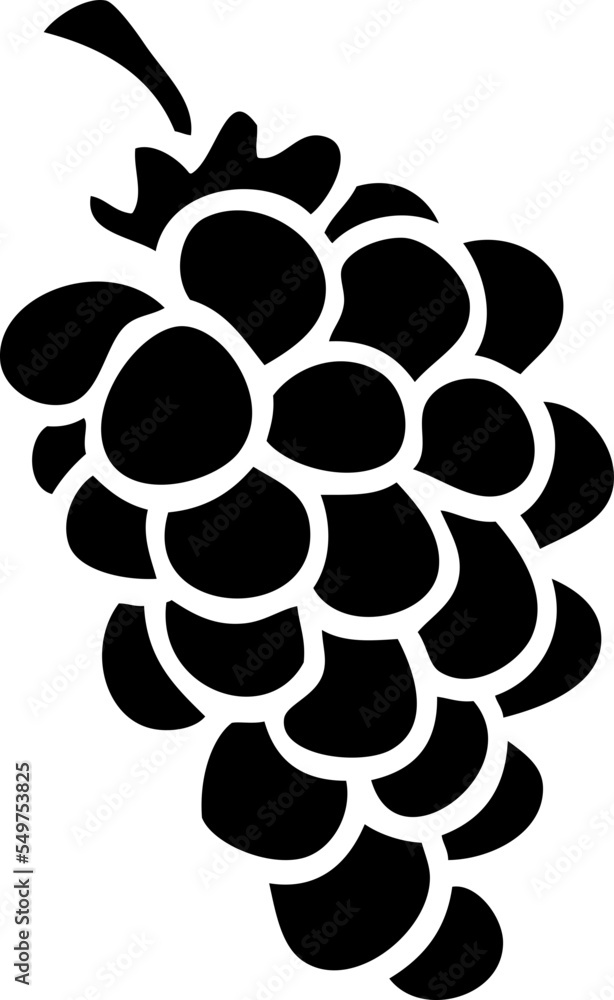 outline cartoon bunch of grapes Stock Vector | Adobe Stock