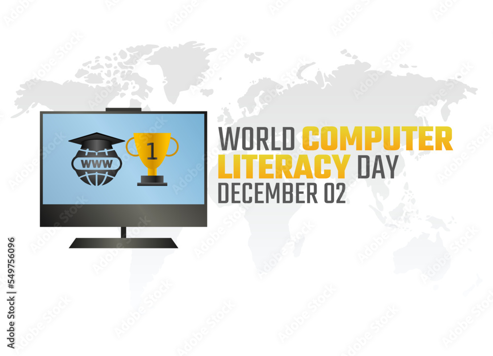 vector graphic of world computer literacy day good for world computer ...