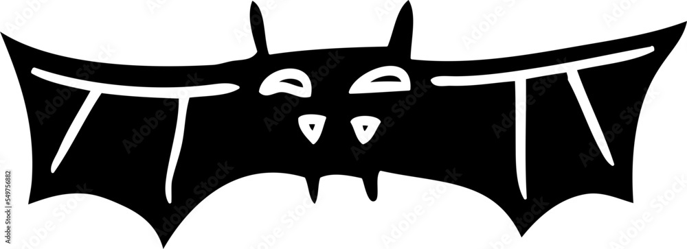 outline cartoon vampire bat Stock Vector | Adobe Stock