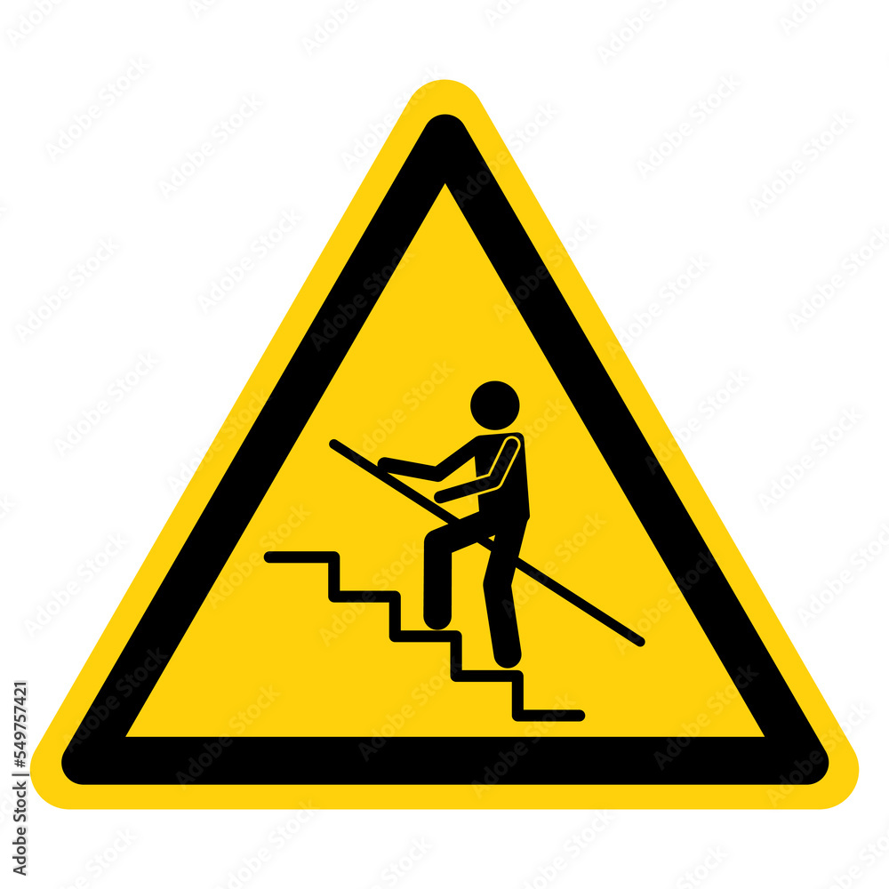 Caution Step Up Watch Your Step Symbol Sign, Vector Illustration ...