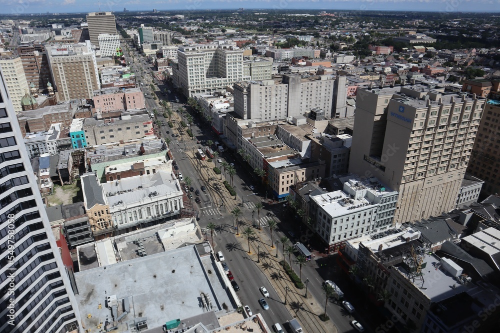 Bird's-eye view of downtown New Orleans, Louisiana Stock Photo | Adobe ...