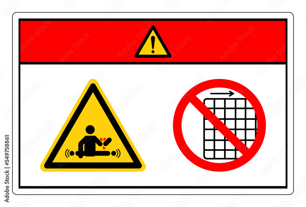 Danger Equipment Starts Automatically Do Not Remove Guard Symbol Sign ...