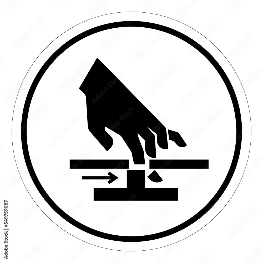 Cutting of Hand Moving Parts Of Circle Symbol Sign, Vector Illustration ...