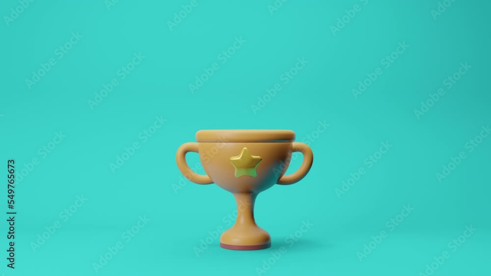 Football champion award on competition background with winner trophy ...