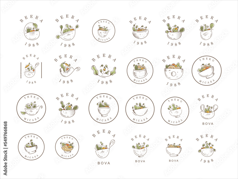 Nature ecology plant drawing icon logo brand design for nature ecology ...