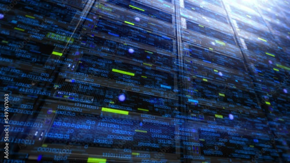 Powerful Servers in Data Center or ISP. Virtual Reality, Simulation ...