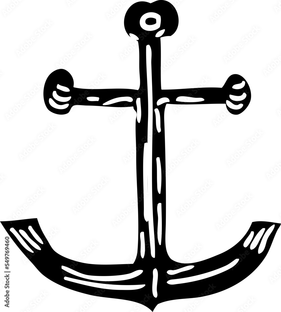 line drawing cartoon ships anchor Stock Vector | Adobe Stock