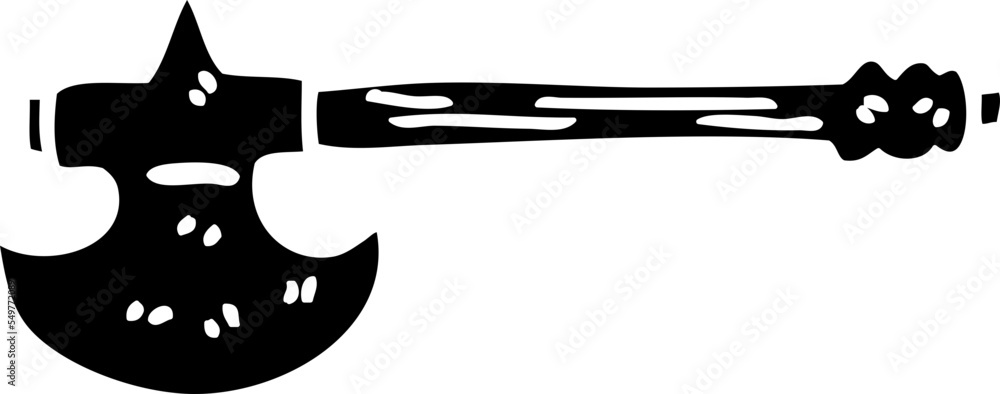 line drawing cartoon golden axe Stock Vector | Adobe Stock