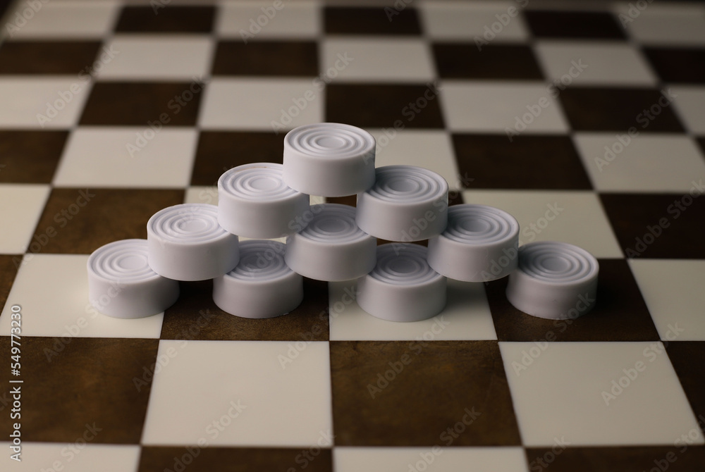 logical and educational checkers game for family and friends. on a ...