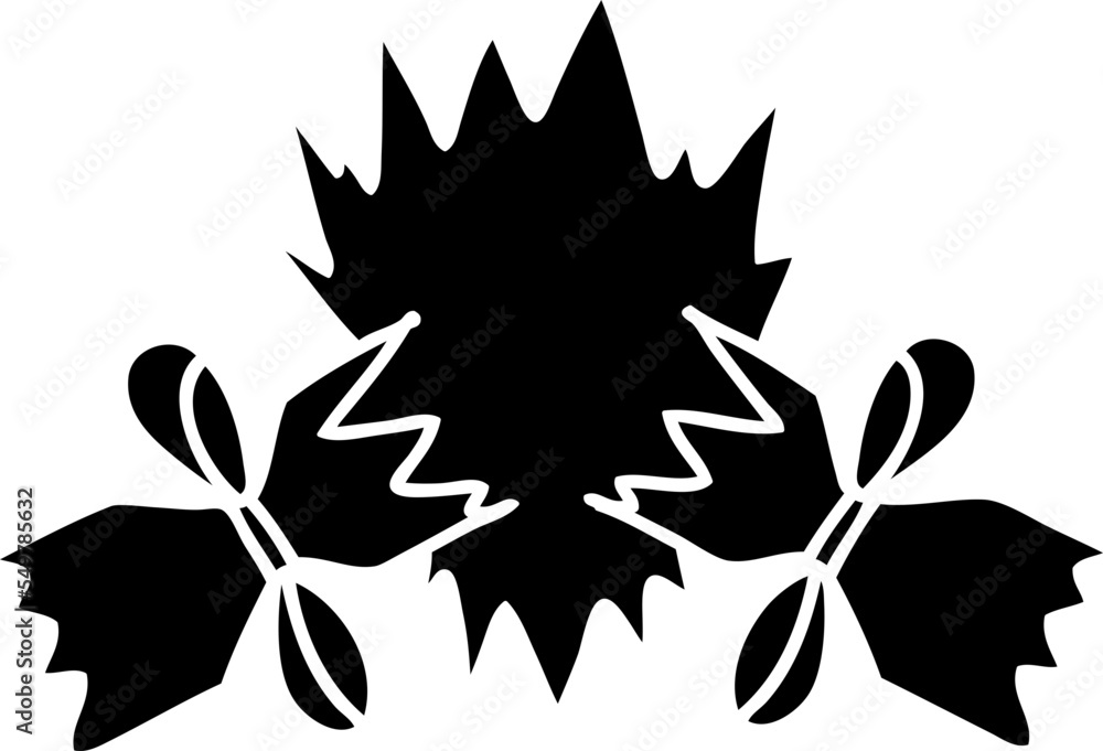 outline quirky cartoon pulled cracker Stock Vector | Adobe Stock