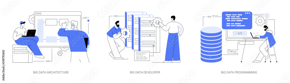 Database Storage Abstract Concept Vector Illustrations Stock Vector Adobe Stock