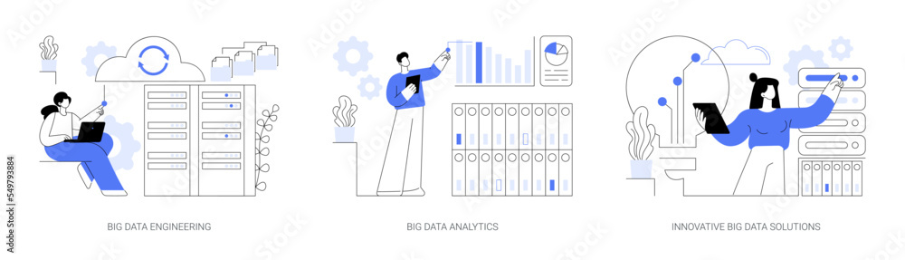 Database technology abstract concept vector illustrations. Stock Vector ...