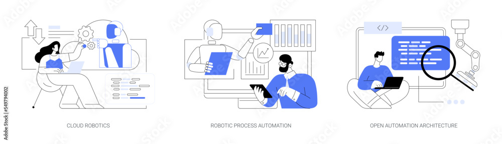 Computer science abstract concept vector illustrations. Stock Vector ...