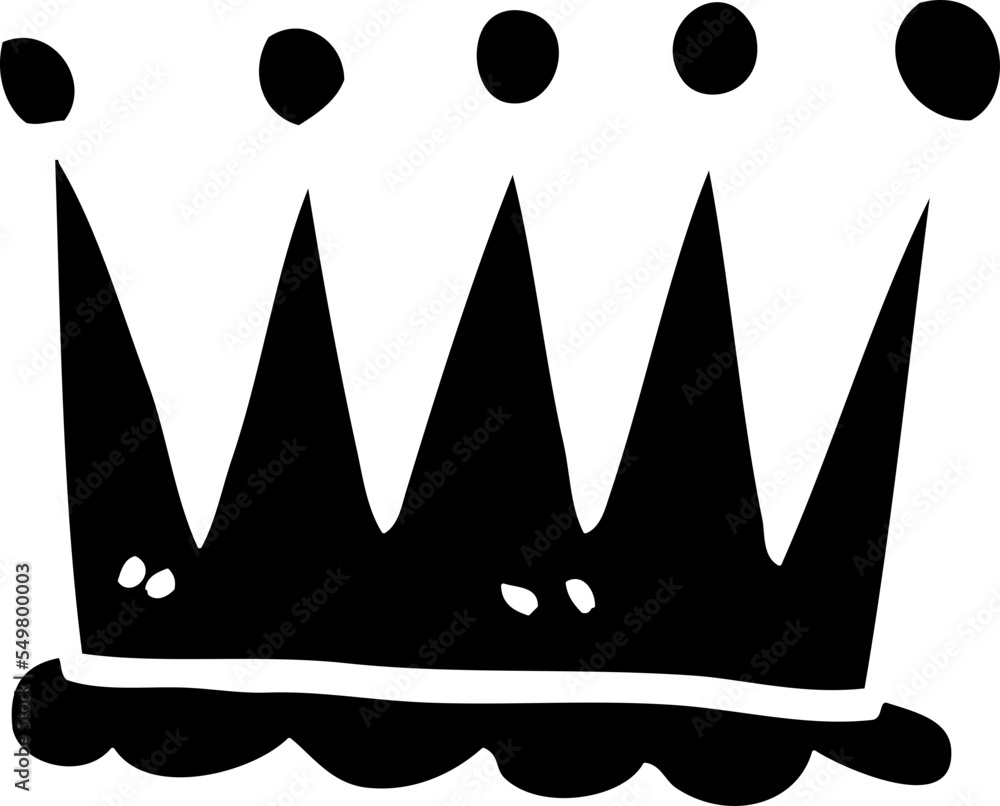 line drawing cartoon crown symbol Stock Vector | Adobe Stock