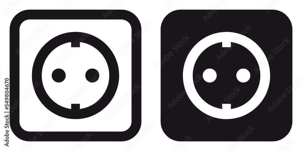 ofvs243 OutlineFilledVectorSign ofvs - power socket vector icon . mains ...