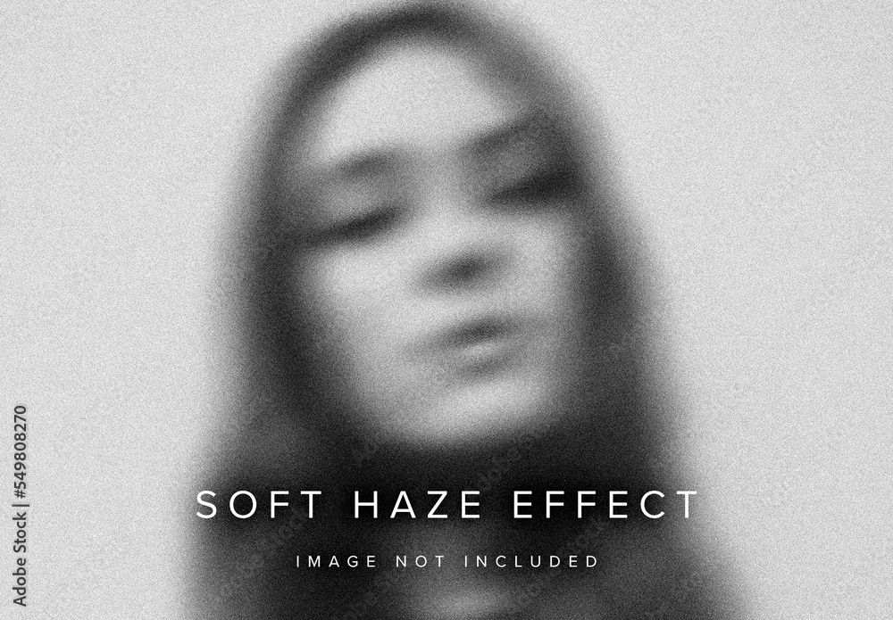 Soft Blurry Haze Photo Effect Mockup Stock Template | Adobe Stock
