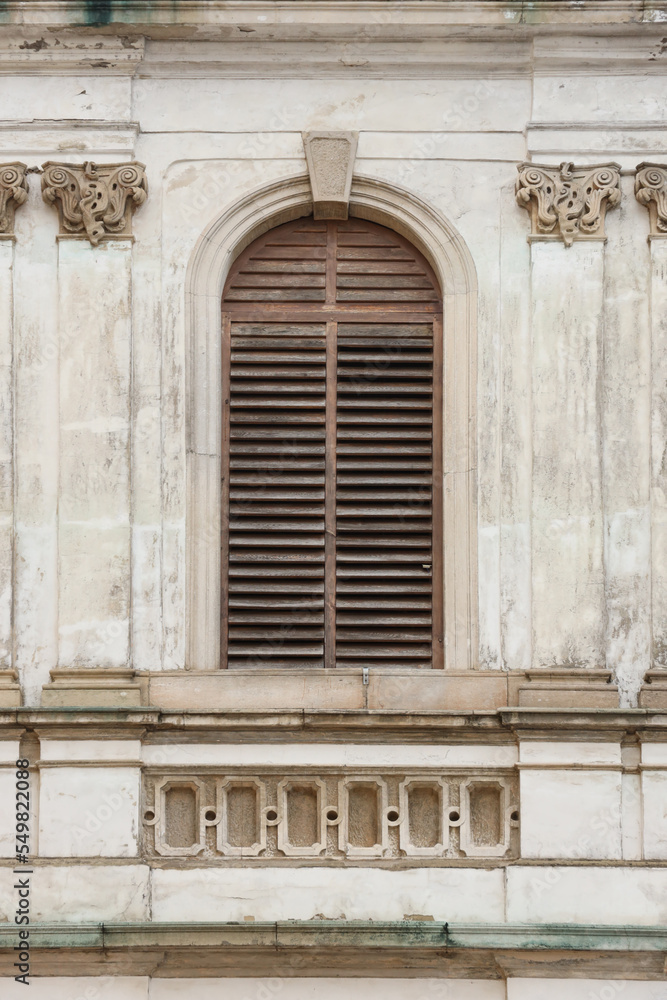 Texture of aged wooden window of ancient medieval building Stock Photo ...