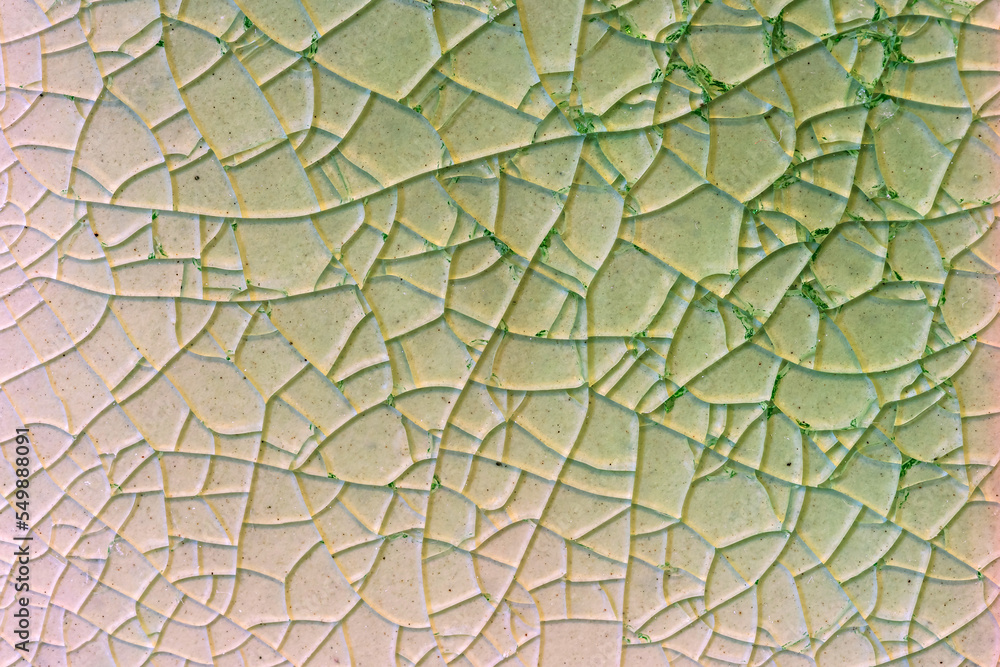 Close up to background and texture of stretch marks cracked on emerald ...