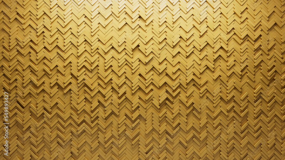 Semigloss, 3D Mosaic Tiles arranged in the shape of a wall. Herringbone ... Semigloss, 3D Mosaic Tiles arranged in the shape of a wall. Herringbone ...