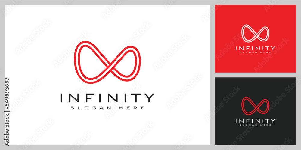 Infinity tech logo with line art style Stock Vector | Adobe Stock