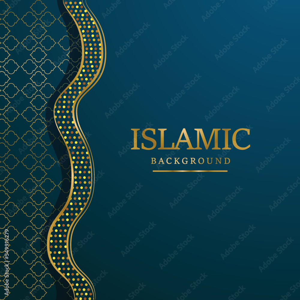 Arabic islamic golden luxury ornamental background Stock Vector | Adobe ...