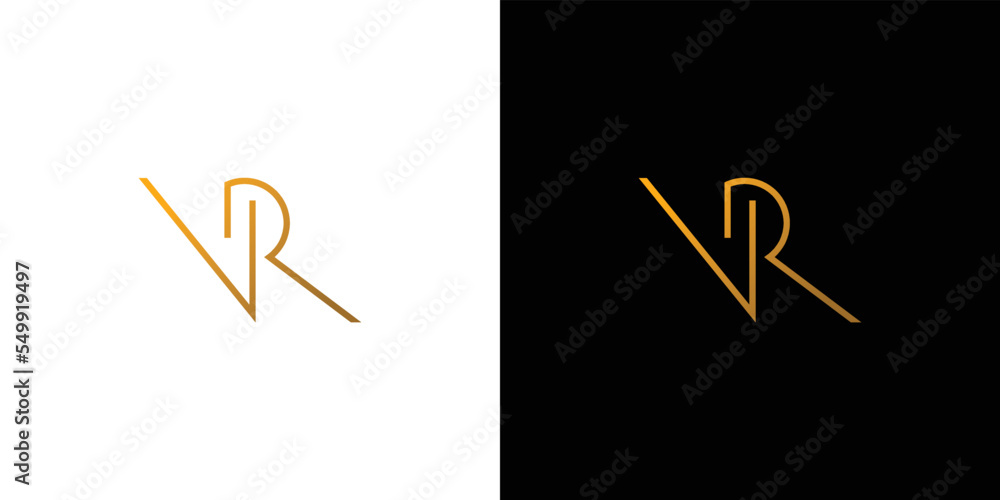 Simple and modern letter VR initials logo design Stock Vector | Adobe Stock