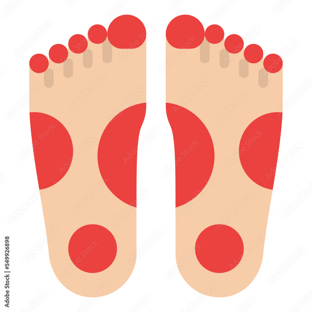 foot reflexology chart massage icon Stock Vector | Adobe Stock
