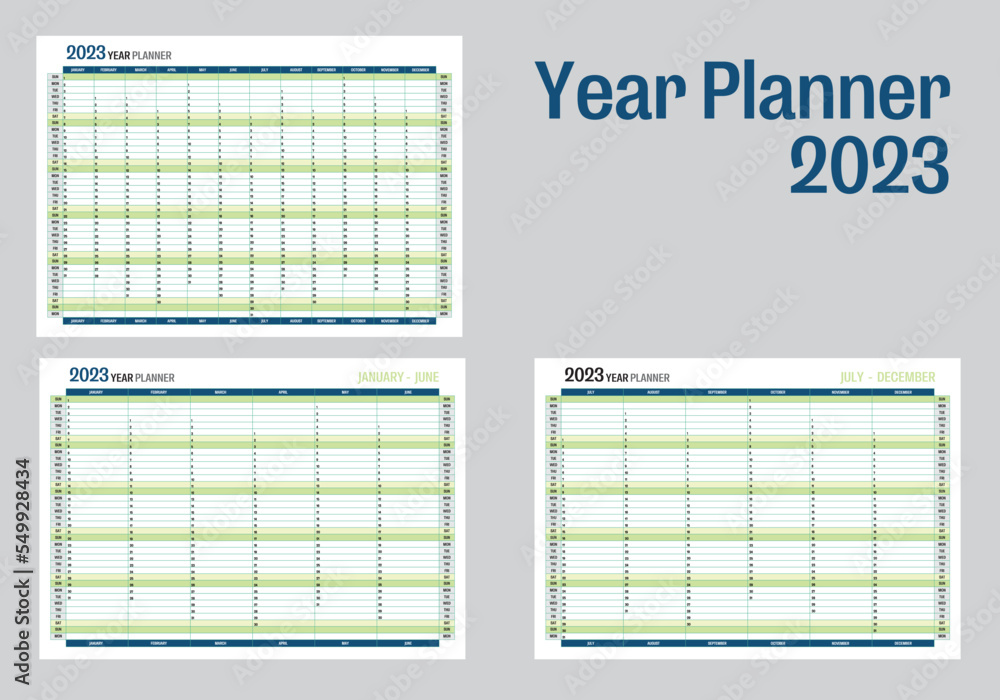 Vector planner calendar with notes and place for schedule. Planner ...