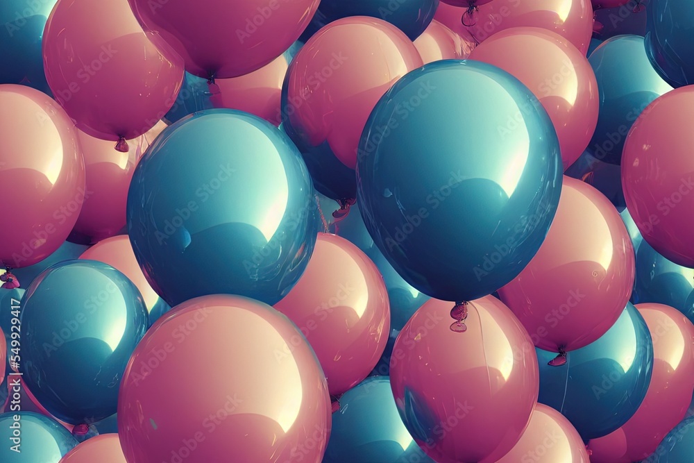 Iridescent Shiny Metallic Colorful Balloons Seamless Texture Pattern ...