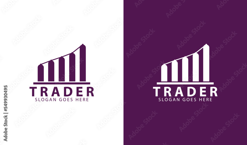 trader company logo template simple design Stock Vector | Adobe Stock