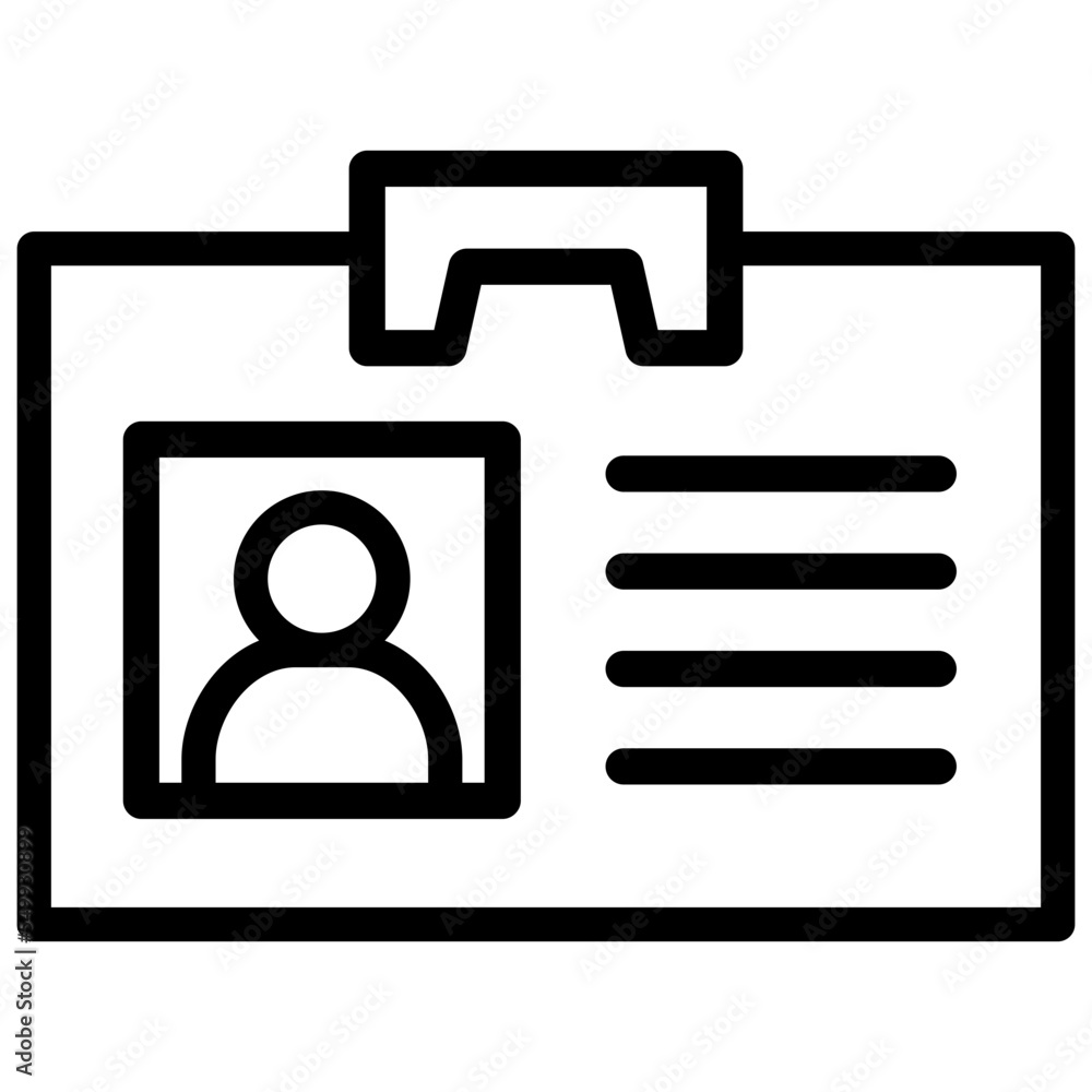 personal pass id card icon Stock Vector | Adobe Stock
