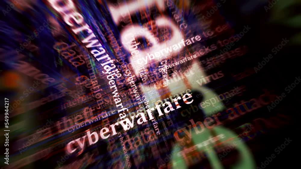 Headline news titles across international media with Cyberwarfare ...