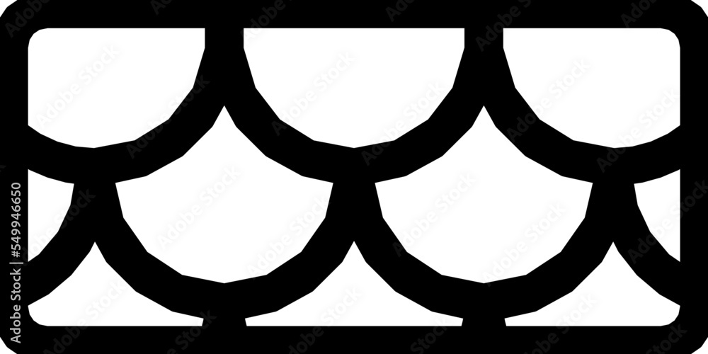 Fish Scale Pattern Symbol Dash Minus Sign Stock Vector | Adobe Stock