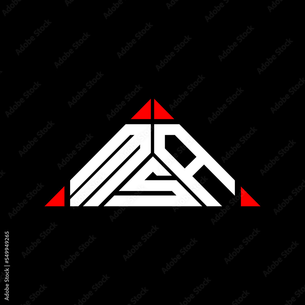 MSA letter logo creative design with vector graphic, MSA simple and ...