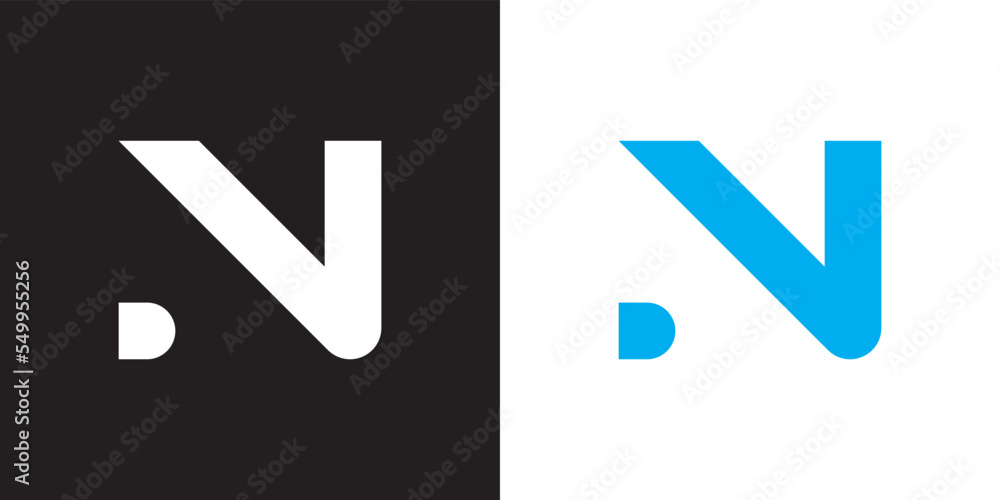 Minimal DN logo. Icon of a ND letter on a luxury background. Logo idea ...