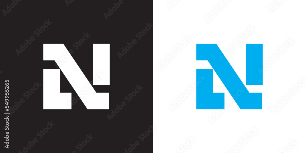 Minimal NL logo. Icon of a LN letter on a luxury background. Logo idea ...