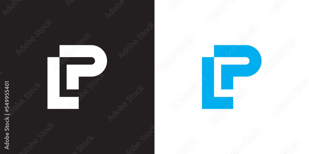 Minimal LP logo. Icon of a PL letter on a luxury background. Logo idea ...