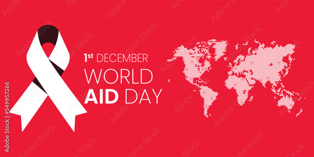 December 1. World AIDS Day poster. Awareness ribbon. Vector ... December 1. World AIDS Day poster. Awareness ribbon. Vector ...