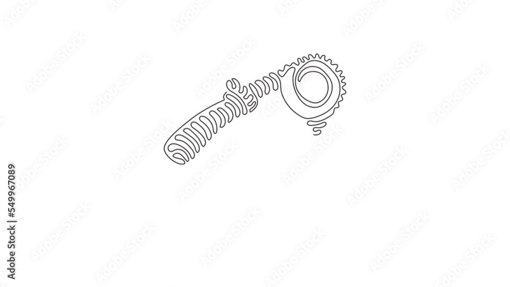 Vidéo Stock Self drawing animation of single line draw spring expander ...