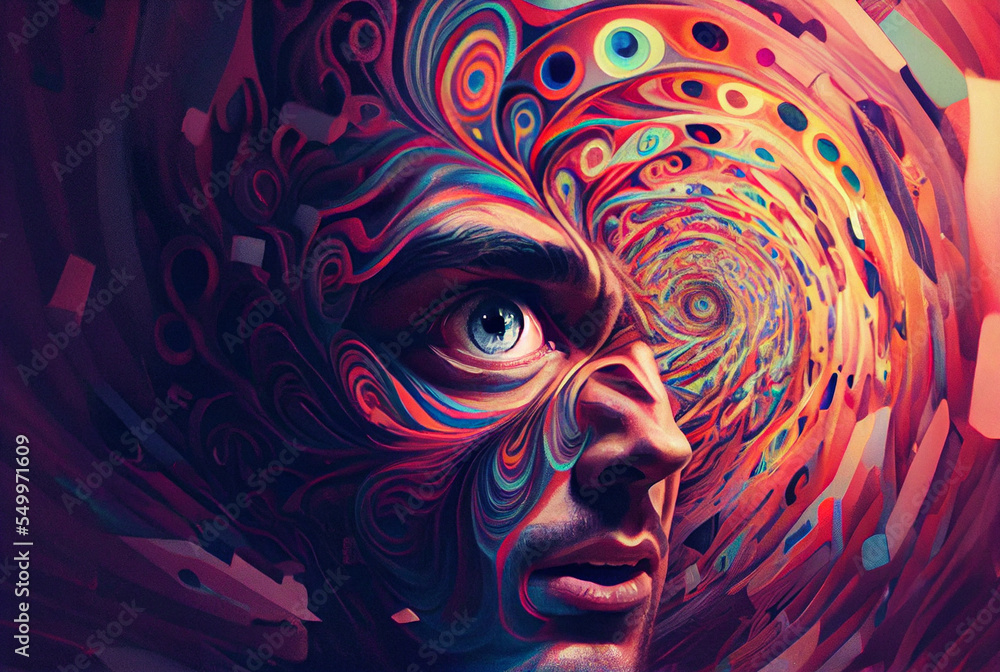 Psychedelic Illustration Face