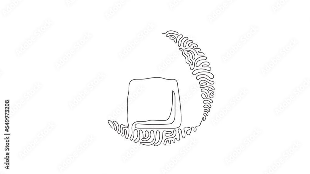 Self drawing animation of single one line draw Onigiri. Rice balls with ...