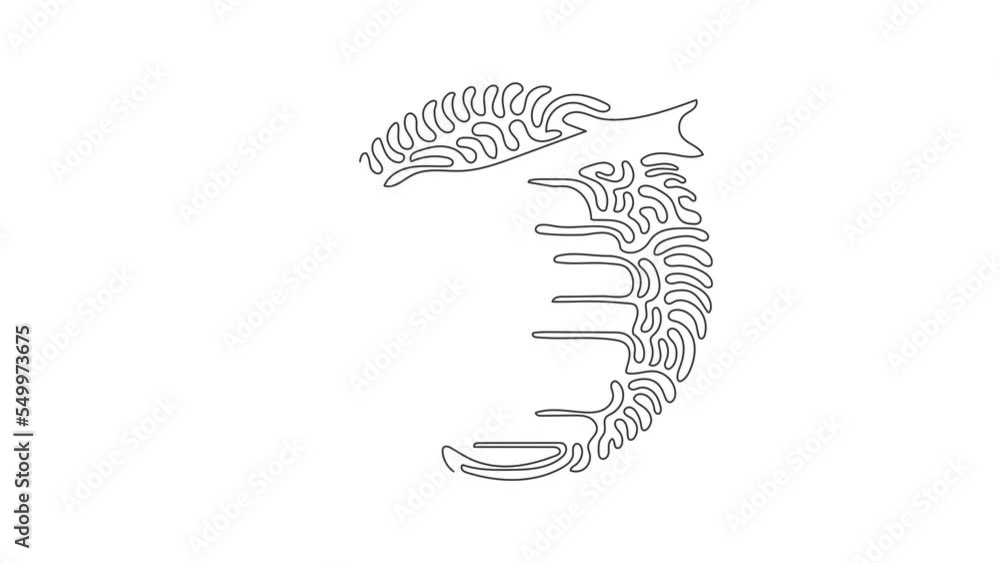 Self drawing animation of single one line draw honey hive hanging on ...