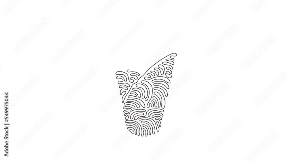 Self drawing animation of single line draw shawarma or chicken wrap ...