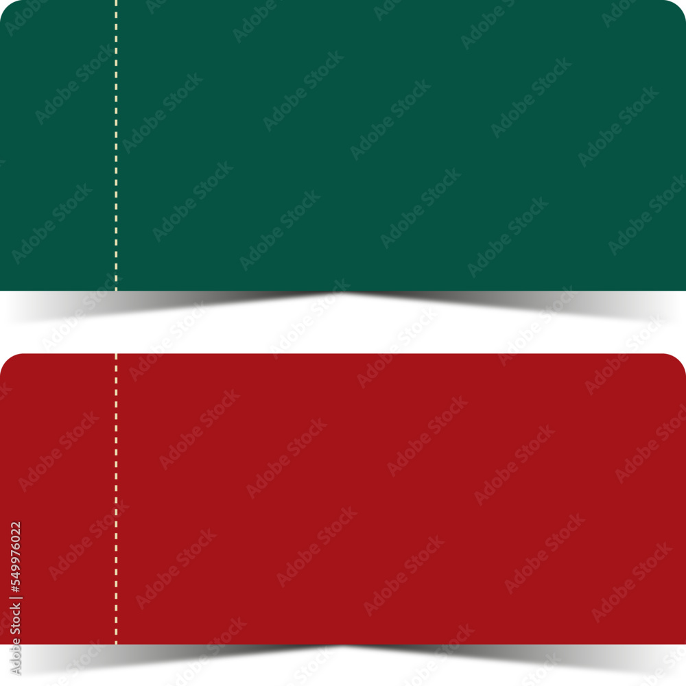 Vector ticket isolated on white background. Cinema, theater, concert ...