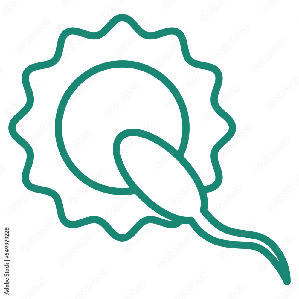 Simple outline modern turquoise schematic icon of the human ...