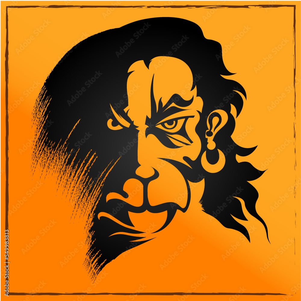 Shri Hanuman vector art illustration Stock Vector | Adobe Stock